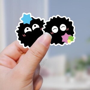 Soot Sprite Sticker Pair (star or Heart) | Laminated Die Cut Vinyl ...