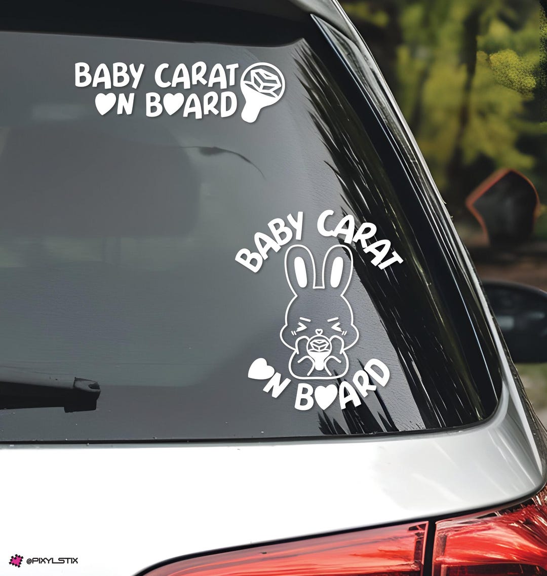 SVT Seventeen Miniteen 'baby Carat on Board' Vinyl Decal | Removable ...