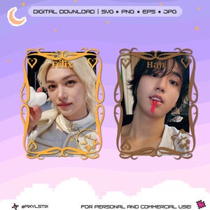 SKZ Stray Kids Skzoo Heart Tarot Vector Files Photocard Top Loader Deco ...