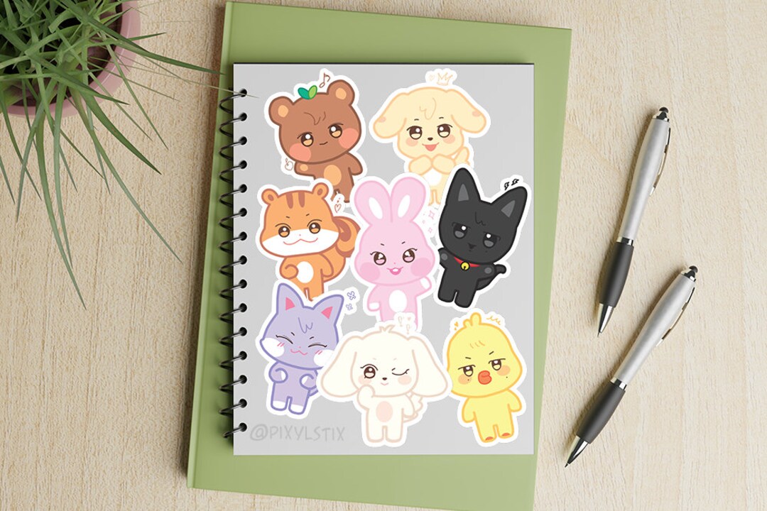 ATZ Ateez Aniteez Character Sticker | Laminated Die Cut Vinyl | Kpop ...