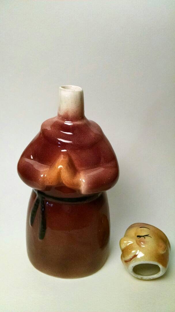1950's Ceramic Monk Decanter. - Etsy