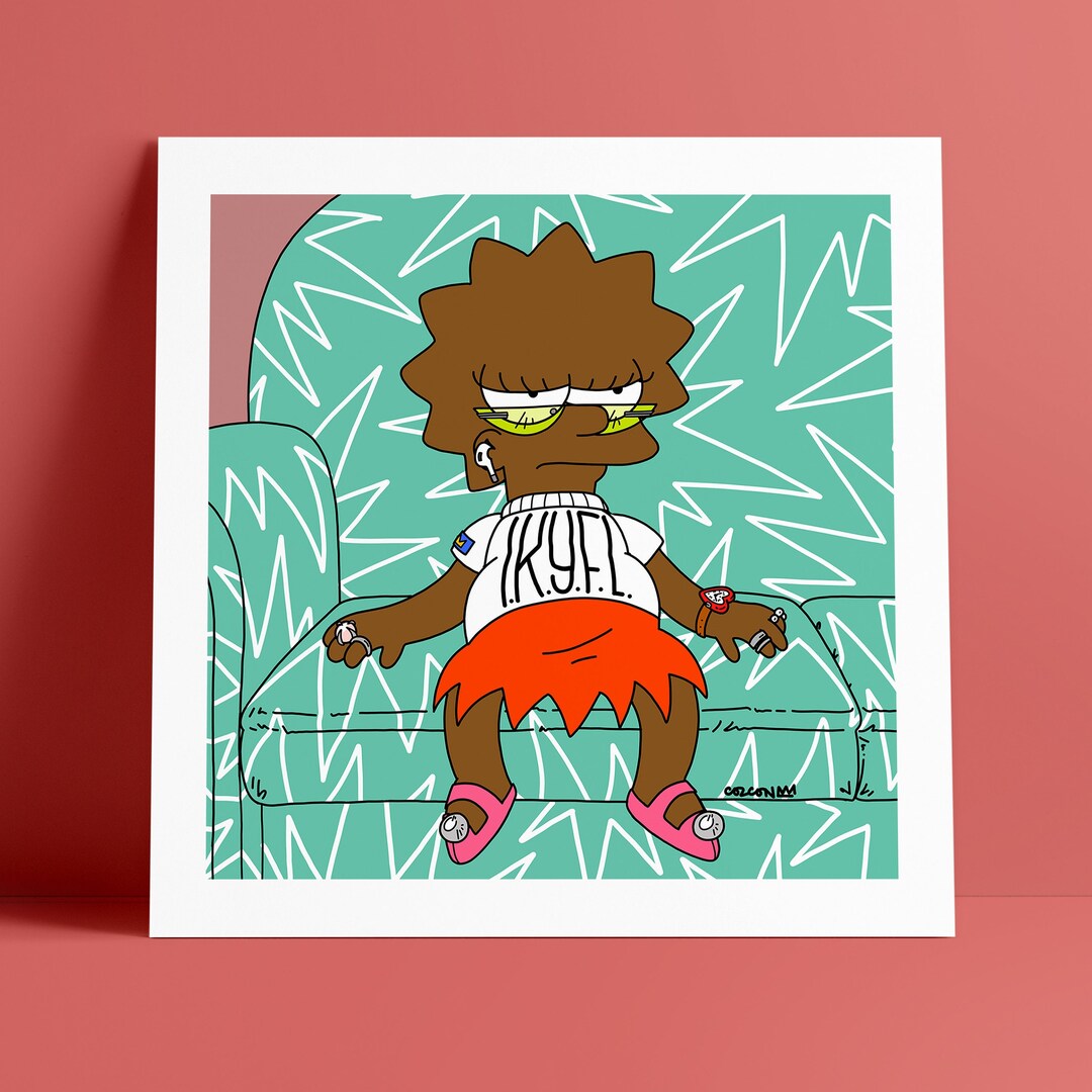 Lisa Chillin the Simpsons Fine Art Print, Scenic Simpsons, IKYFL ...