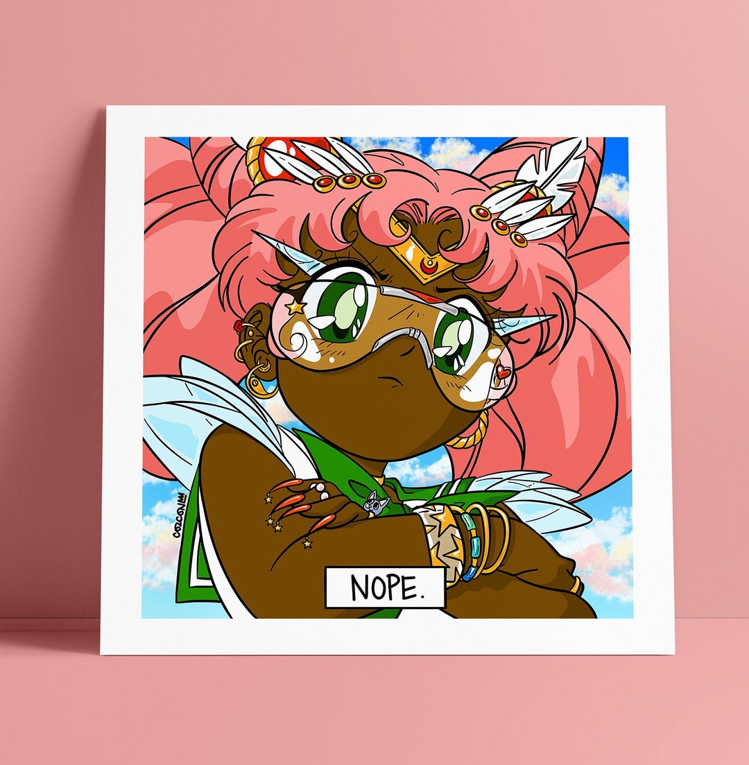 Sailor NOPE Sailor Moon Art Print, Chibiusa Tsukino, Usagi Tsukino ...