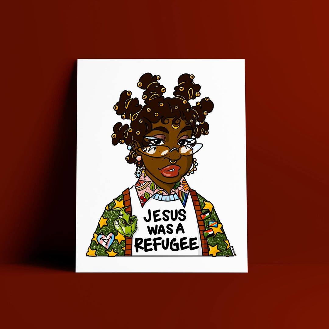 Jesus Was A Refugee | Holiday Wall Art | Political Art | Human Rights ...