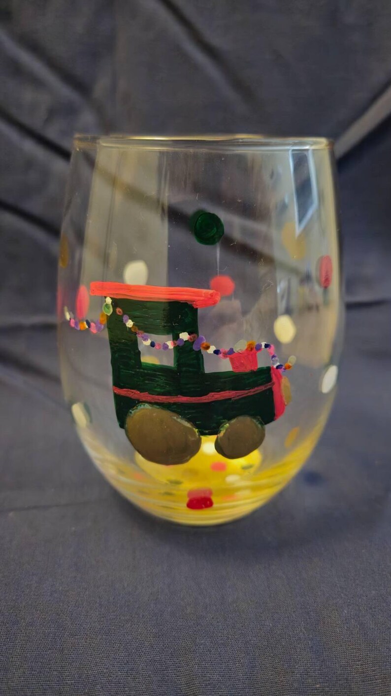 Christmas Hand Painted Glasses- Set of 4 OOAK - Etsy