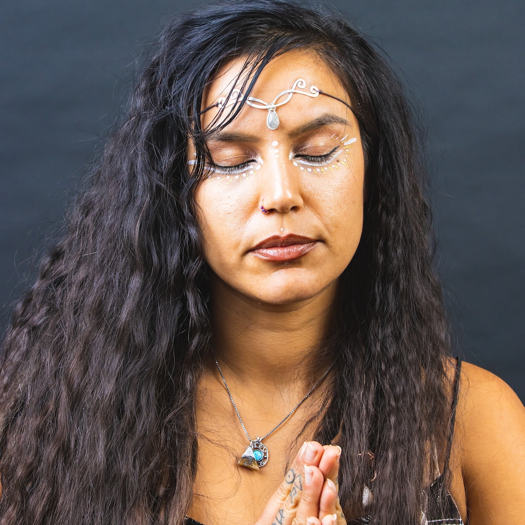 Sterling Silver Priestess Headpiece Spiral With Labradorite or Rainbow ...