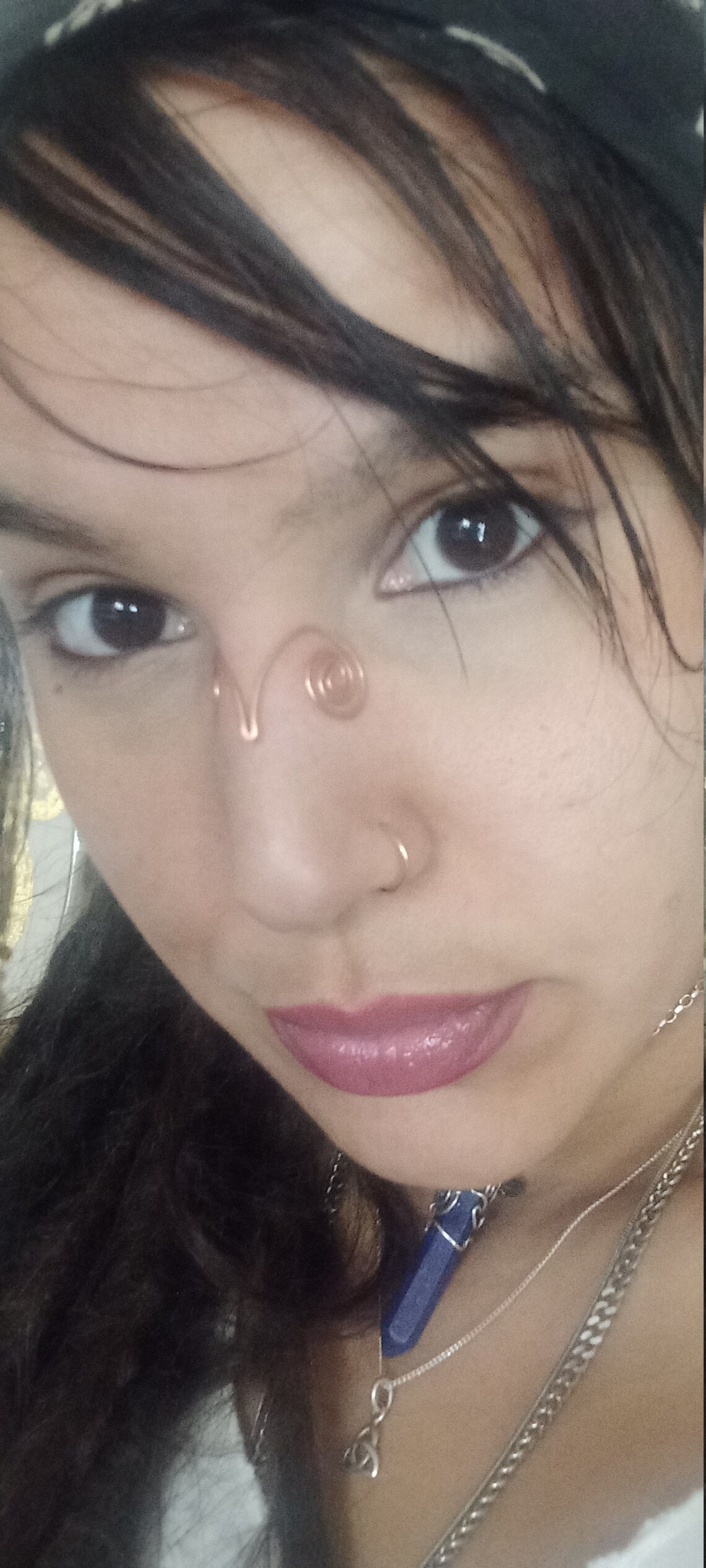 Unique Copper Spiral Nose Bridge Cuff Non Piercing - Etsy