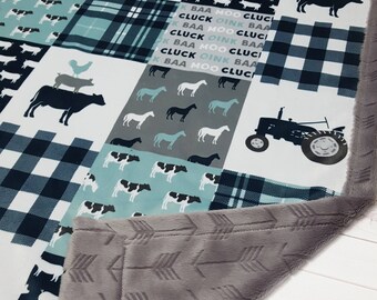 Tractor blanket | Etsy