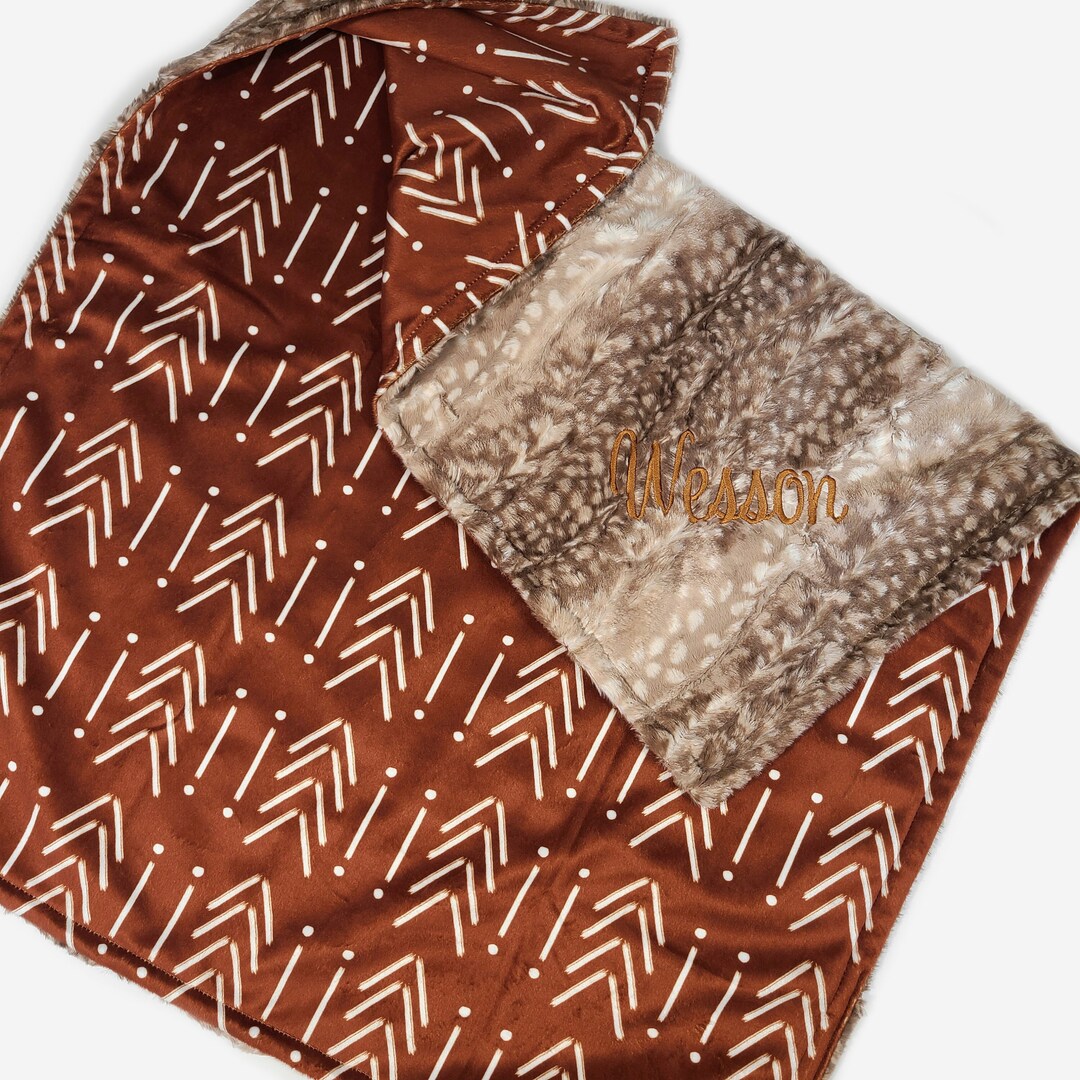 Personalized Baby Blanket Copper Baby Blanket Boy Baby Blanket With ...