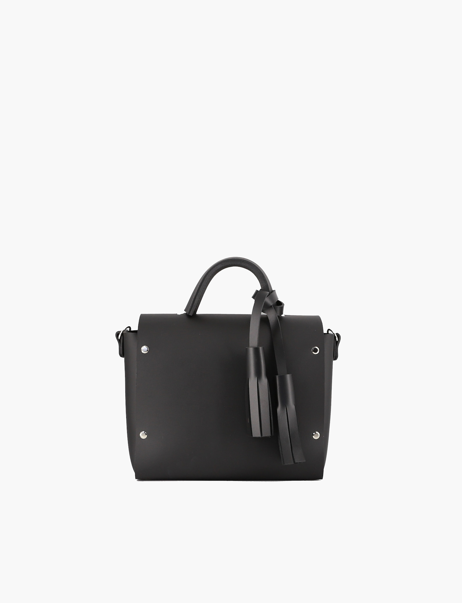 Mini Tassel Black Leather Bag - Etsy