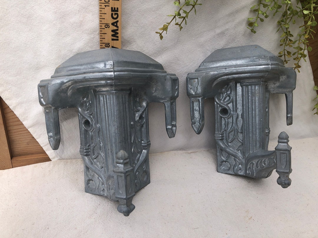 2 Pc Metal Architectural Decor, 2 Ampoor Victorian Gothic Trim Decor ...