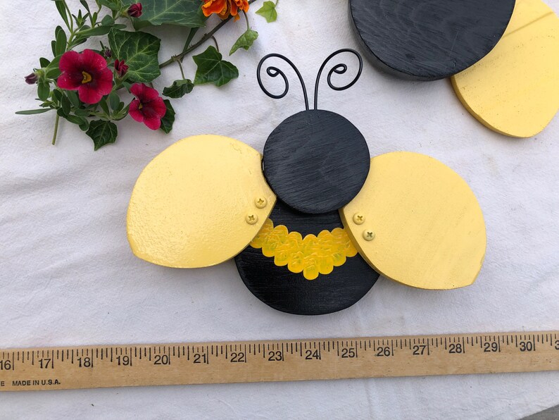 Folk Art Bumble Bee Yard Art Garden Decor Fence Porch Patio - Etsy