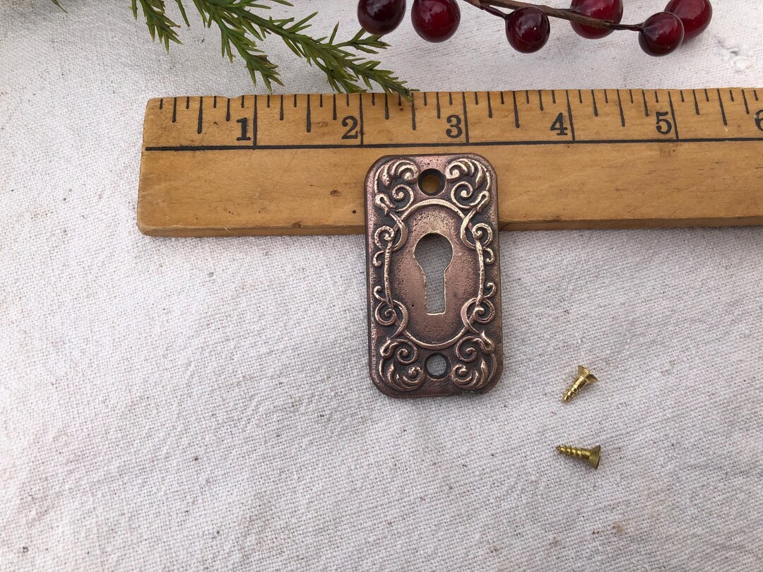 Keyhole Cover, Vintage Keyhole Cover With Raised Scrolled Detail ...