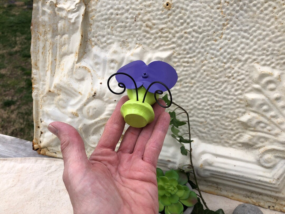 Beetle Bug Plant Stake Created From Reclaimed Materials, Upcycled ...