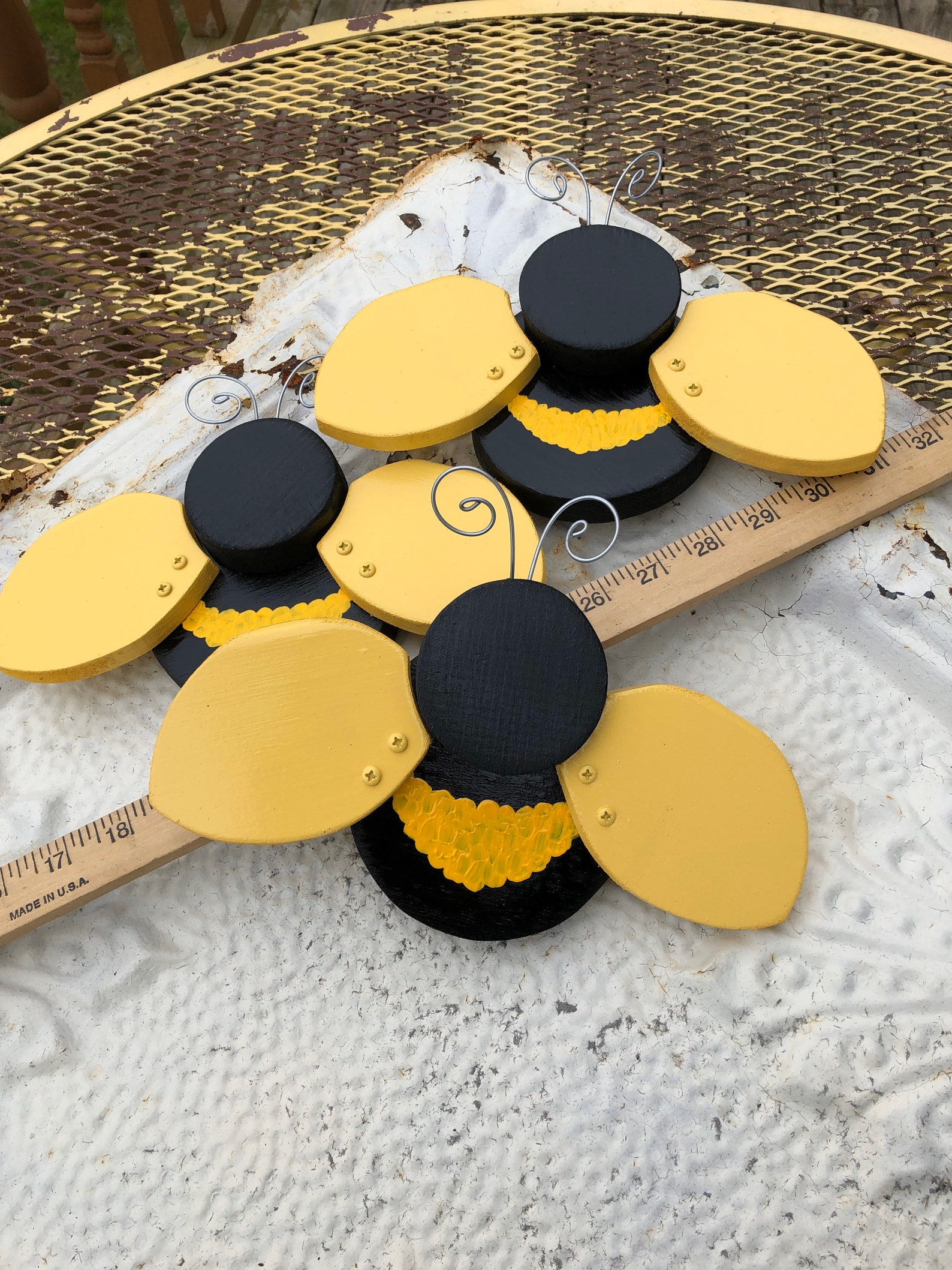 Folk Art Bumble Bee Yard Art Garden Decor Fence Porch Patio | Etsy