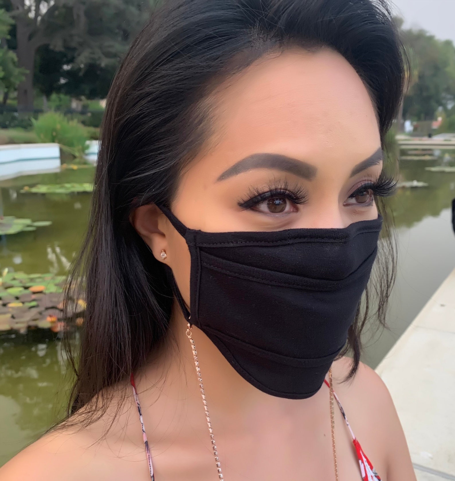 Straw Hole Cotton Jersey Face Mask W/ Nose Wire, Made in USA Opening ...