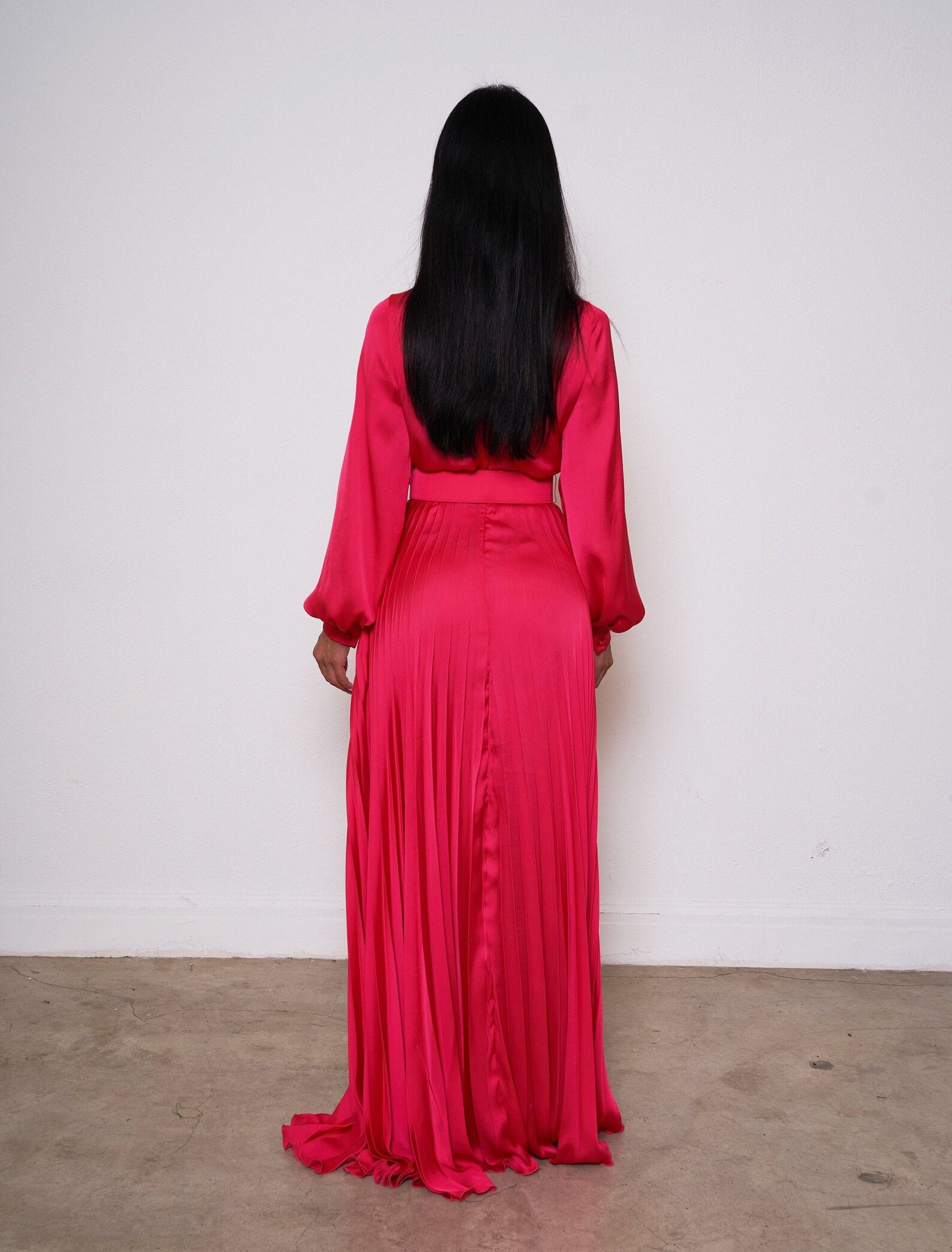 Beautiful Elegant Hot Pink Long Dress Gender Reveal Dress - Etsy