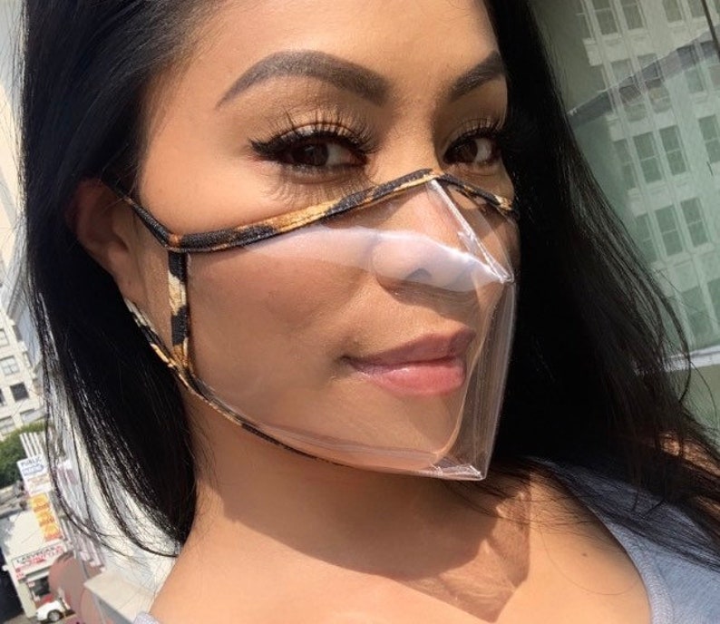 Leopard 100% Clear Face Mask the REVEAL WILD Quality Mask for - Etsy ...