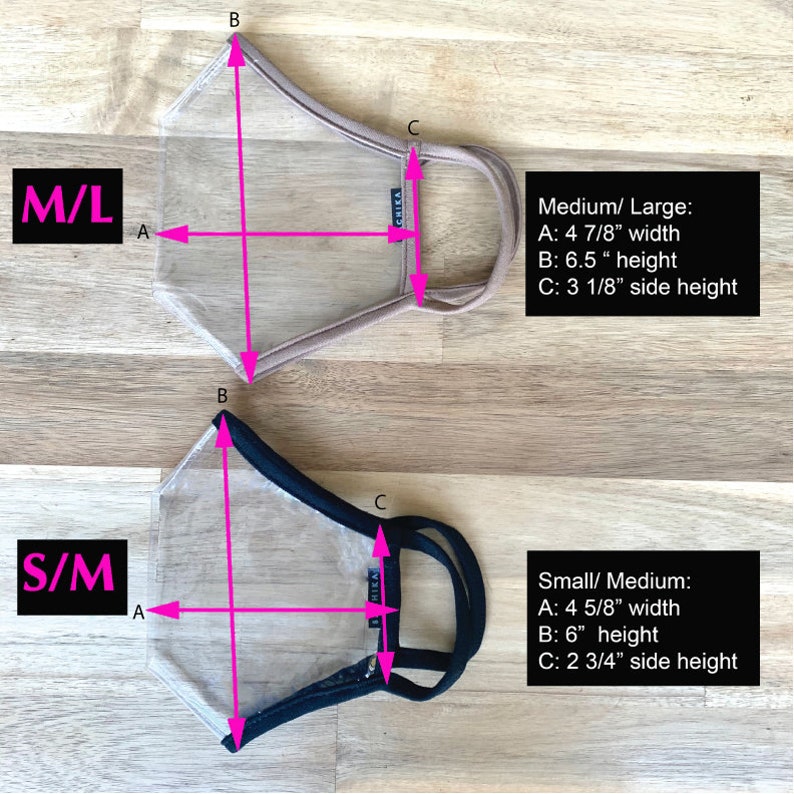 Hi Quality 100% Clear Face Mask the REVEAL Quality Mask for Lip Reading ...