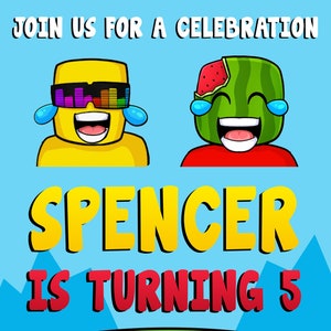 SUNNY AND MELON Invitation, Birthday, Party, Invite, Printable, digital ...