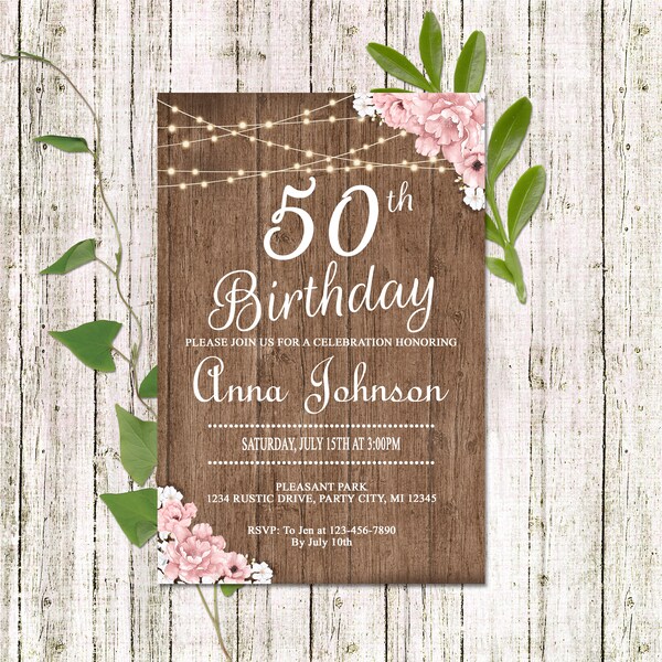 Rustic 50 Birthday - Etsy
