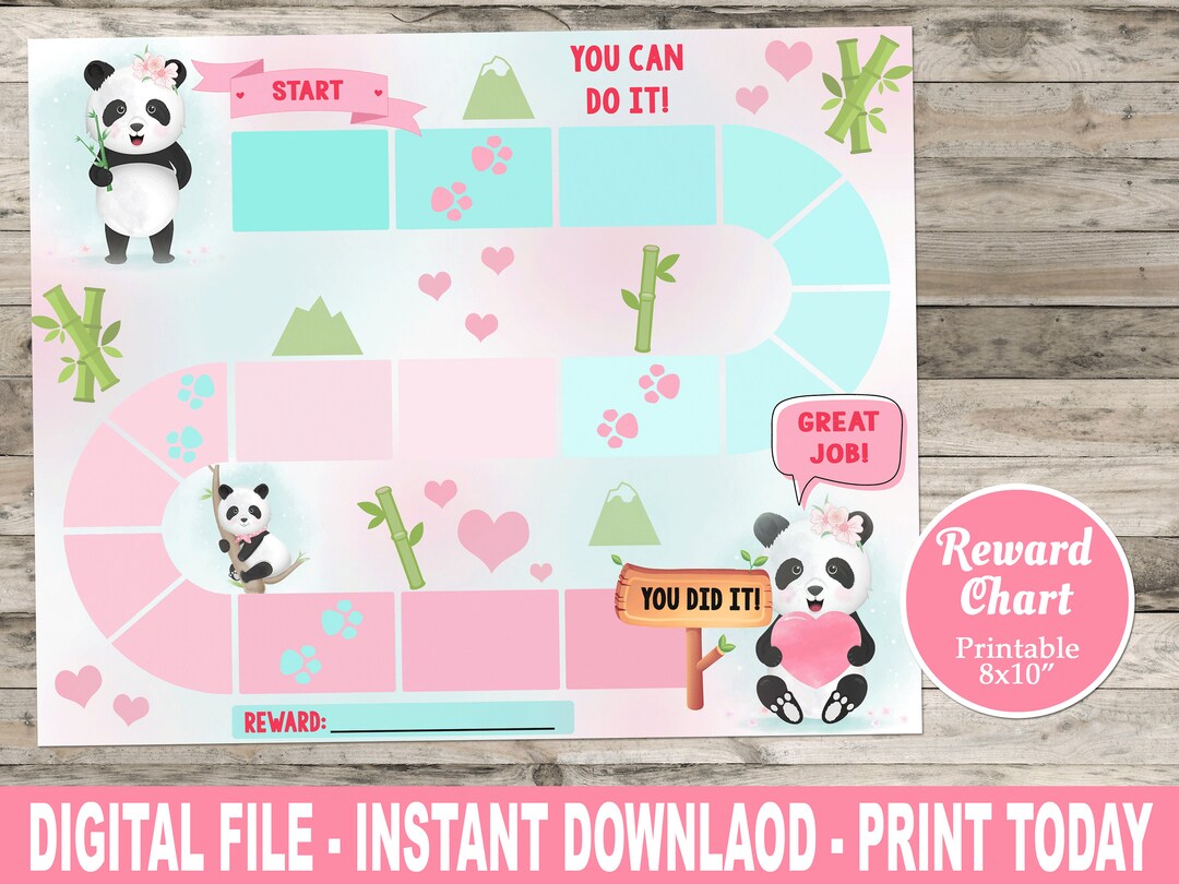 Printable Panda Reward Chart | Behavior Chart | Kids Routine Chore ...