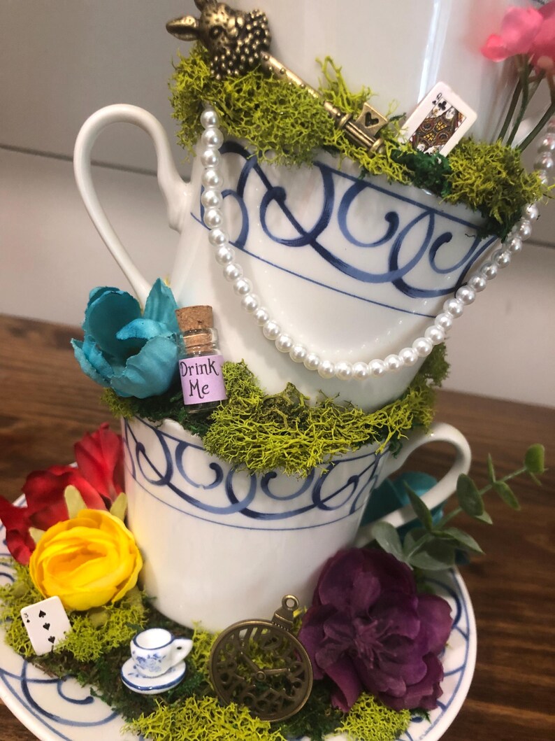 Alice in Wonderland, Mad Hatter, Tea Party Centerpiece, Teacup, Bridal ...