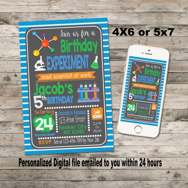 Chemistry Party Invitation - Etsy