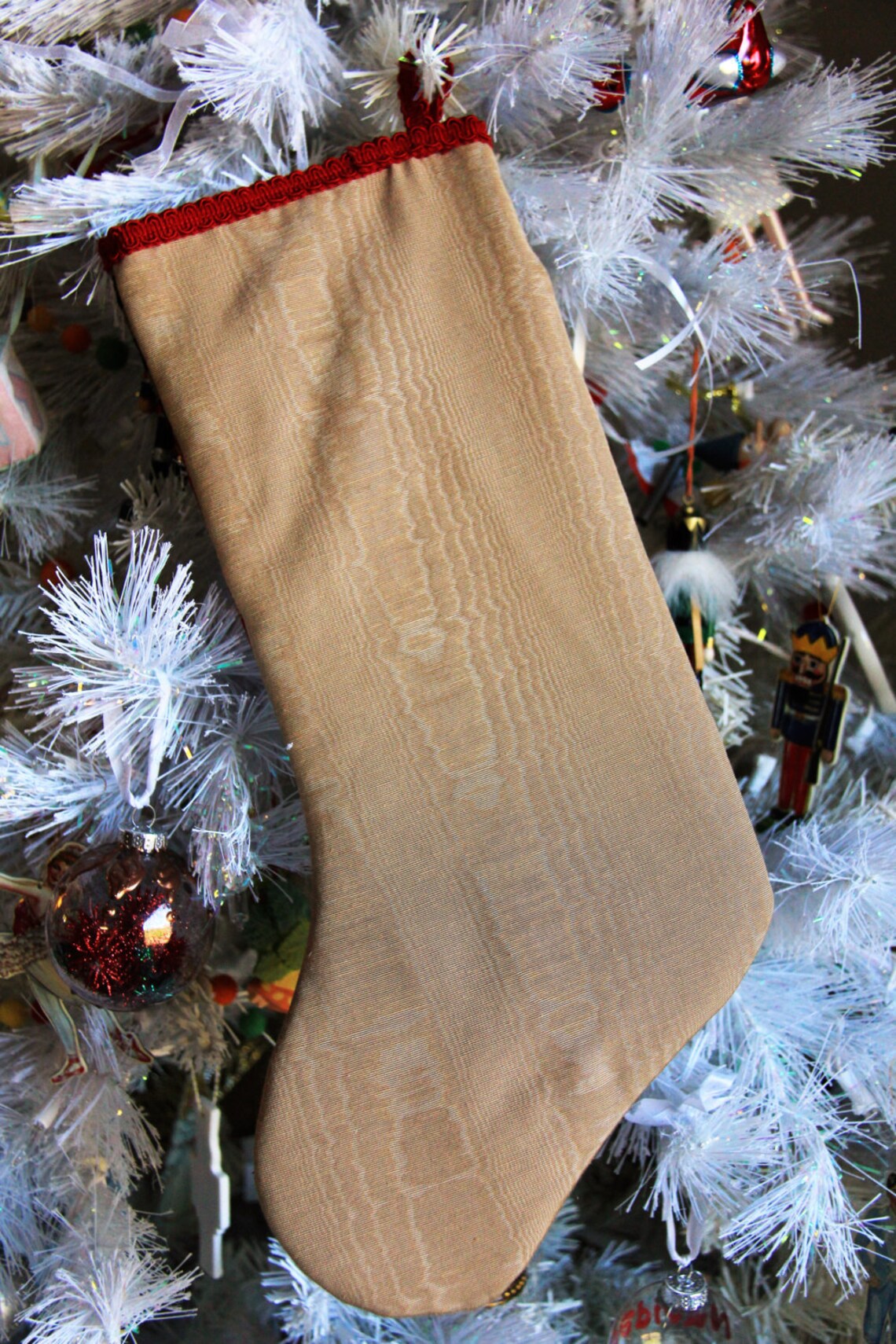 Victorian Christmas Stocking//red Velvet Stocking - Etsy