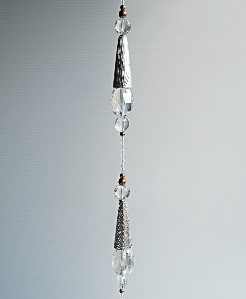 Crystal Suncatcher, Modern Styling in Crystal and Silver, Long and ...