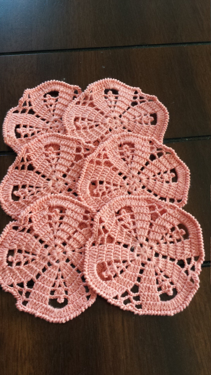 Crochet Coasters Drink Coasters Doily Coaster Set Handmade Coasters ...