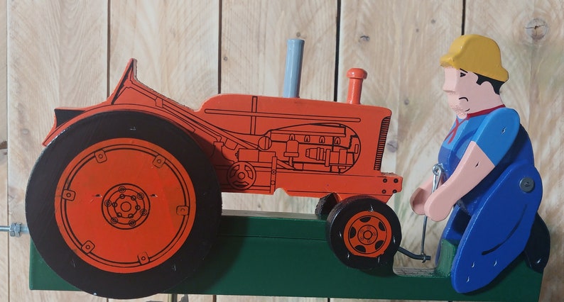 Orange Tractor - Etsy