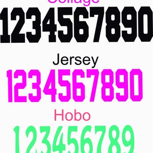 9" Inches Glitter Numbers Iron on Transfer Decal for Jerseys DIY - Etsy