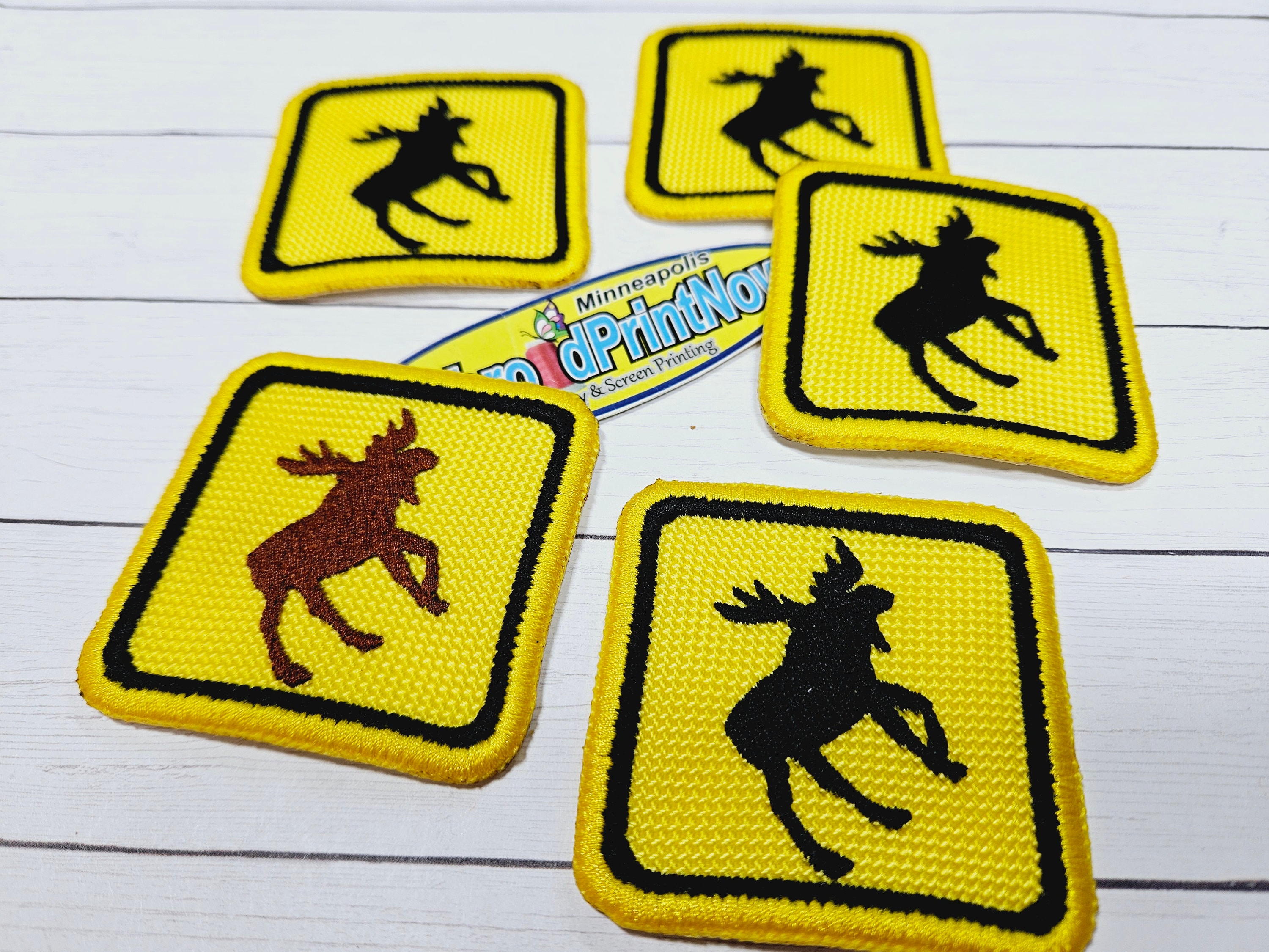Moose Crossing Embroidered Iron on or Sew-on Patch - Etsy