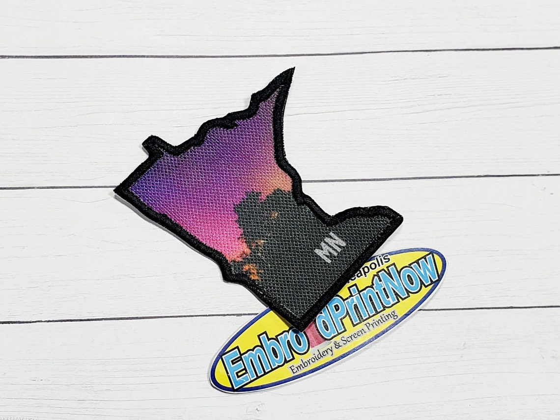 Minnesota Northern Lights State Embroidery Border Patch Size 3X2.75 - Etsy