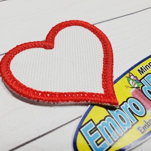 2" Faux Merrow Heart Patch Border 2X2 Digital Embroidery Files DST EXP ...