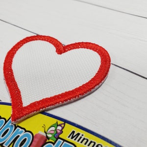 2" Faux Merrow Heart Patch Border 2X2 Digital Embroidery Files DST EXP ...