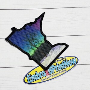 Minnesota Northern Lights State Embroidery Border Patch Size 3X2.75 - Etsy