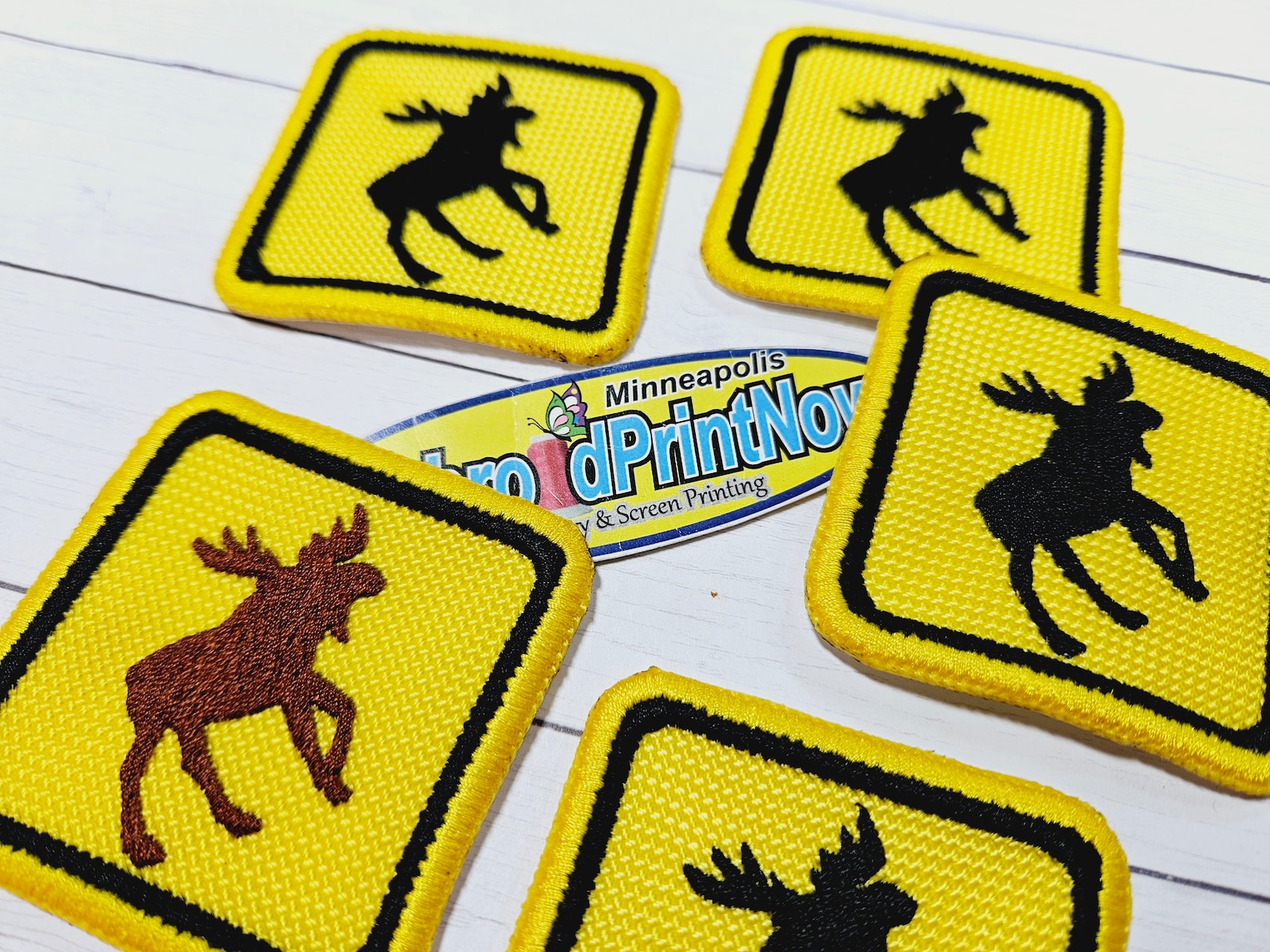 Moose Crossing Embroidered Iron on or Sew-on Patch - Etsy