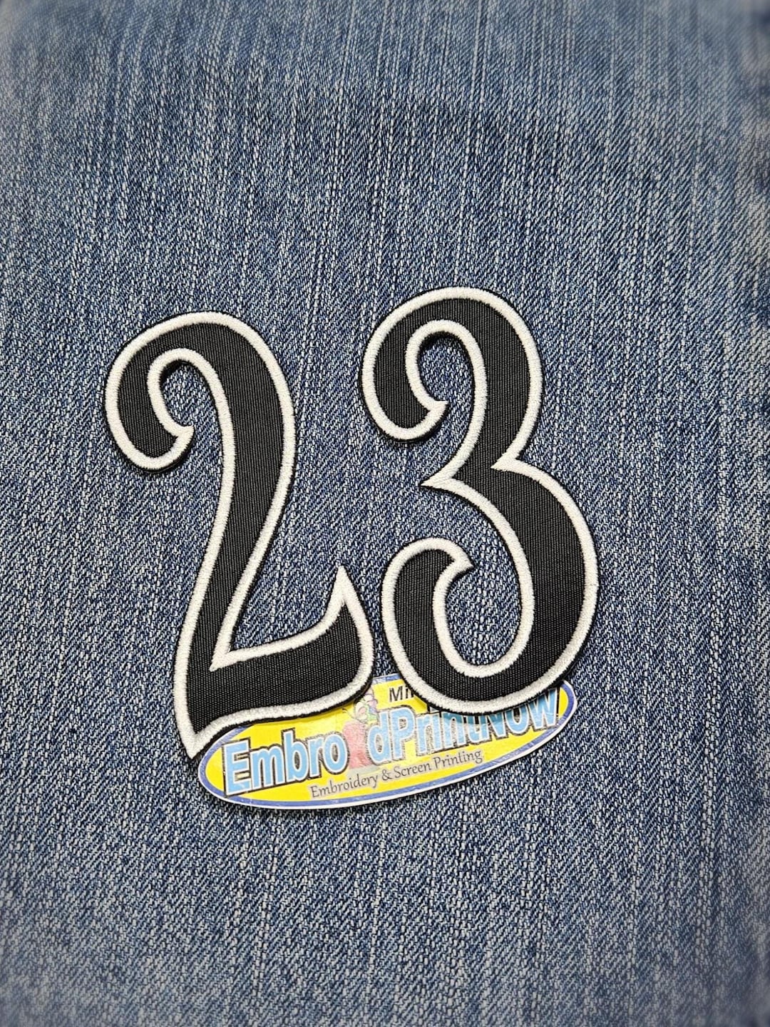 2" Twill Number Patch: Iron-on Athletic Jersey Applique - Etsy