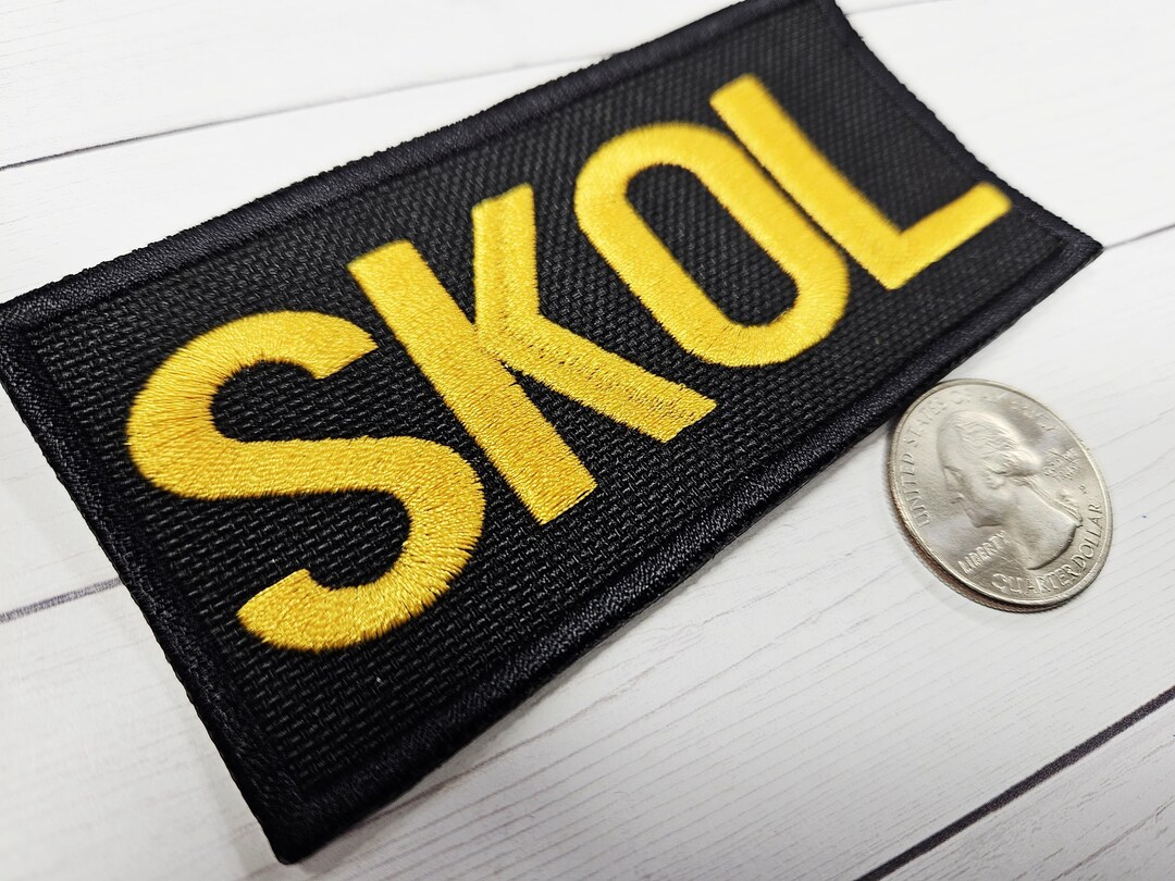 Skol-minnesota 2X4 Patch-mn Black and Yellow Vikings Rectangle Patch ...