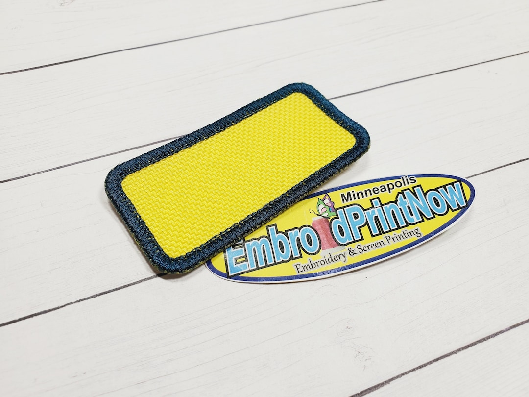 4" Faux Merrow Rectangular Patch Border 4X2 Digital Embroidery Files ...