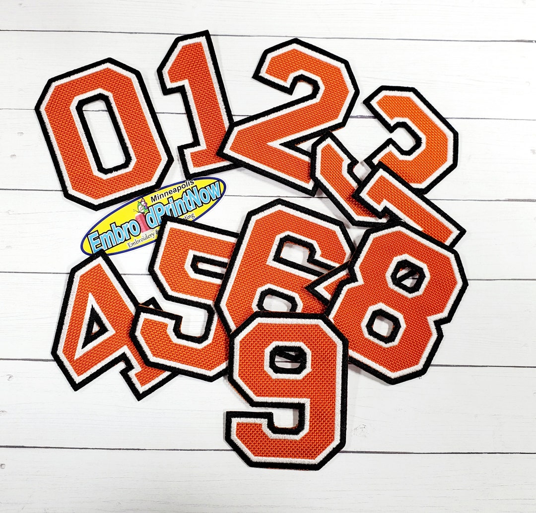 2" Twill Number for Uniform or Jersey 3 Colors - Athletic/jersey Style ...