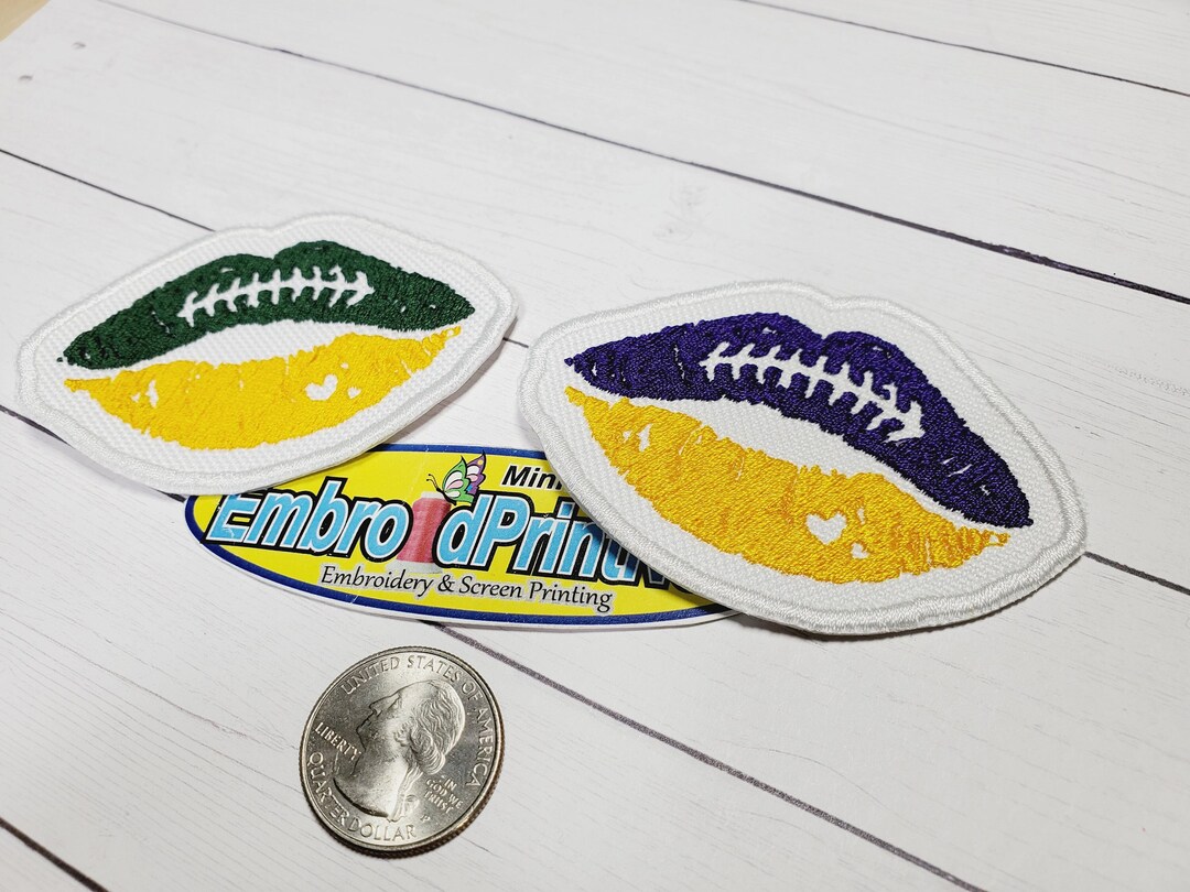 NFL Team Lips Embroidered Patch: Football Fan Iron-on Applique - Etsy