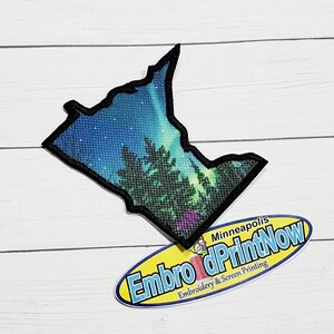 Minnesota Northern Lights State Embroidery Border Patch Size 3X2.75 - Etsy