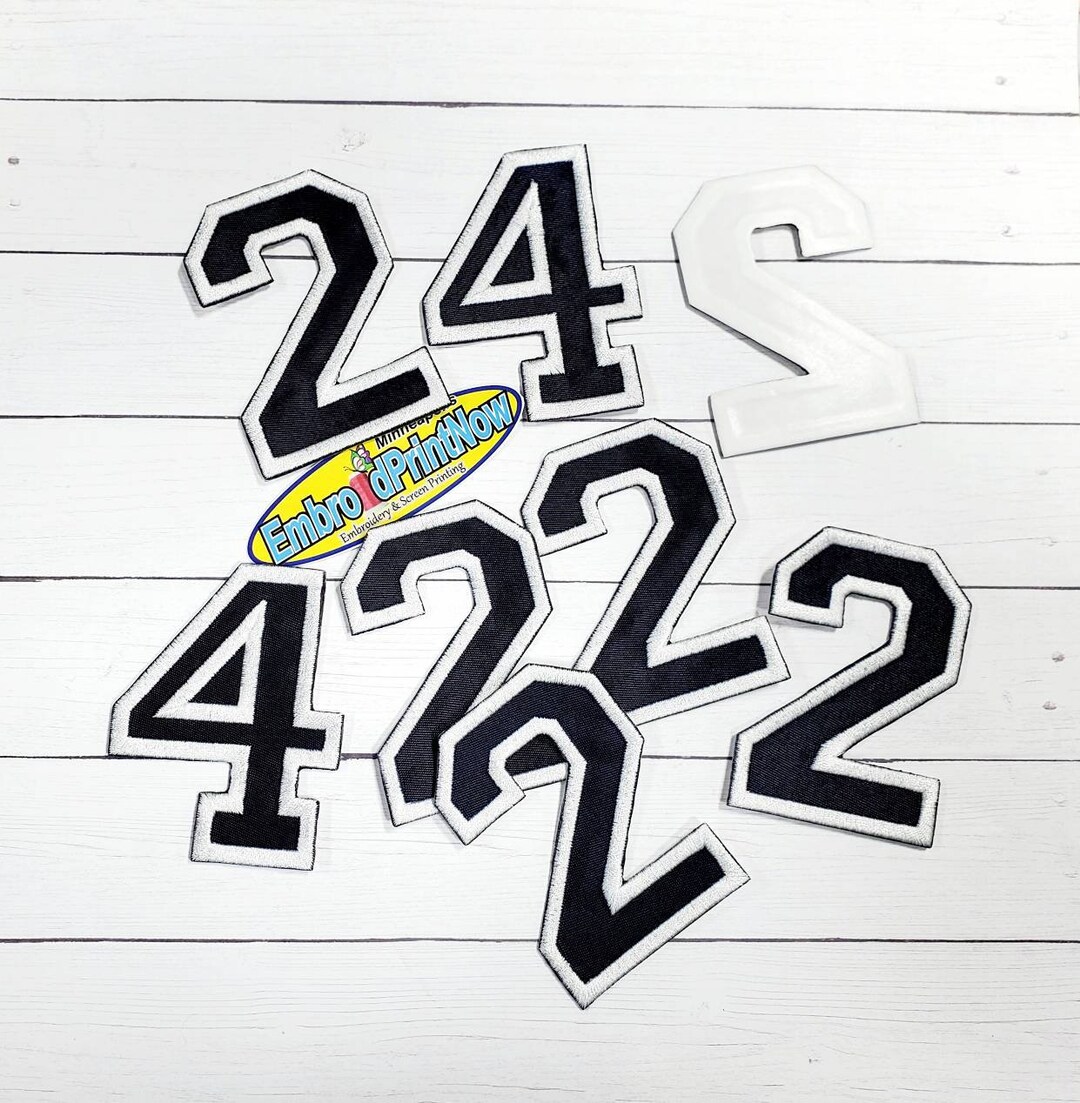 2" Twill Number Patch: Iron-on Athletic Style - Etsy