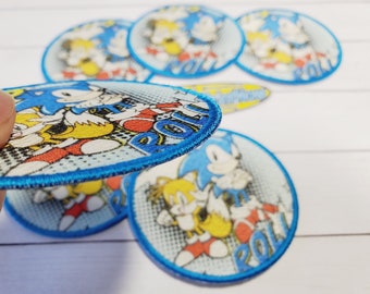 Sonic A Patches Iron on Patches Sonic Iron on Patch Patches for Jackets ...