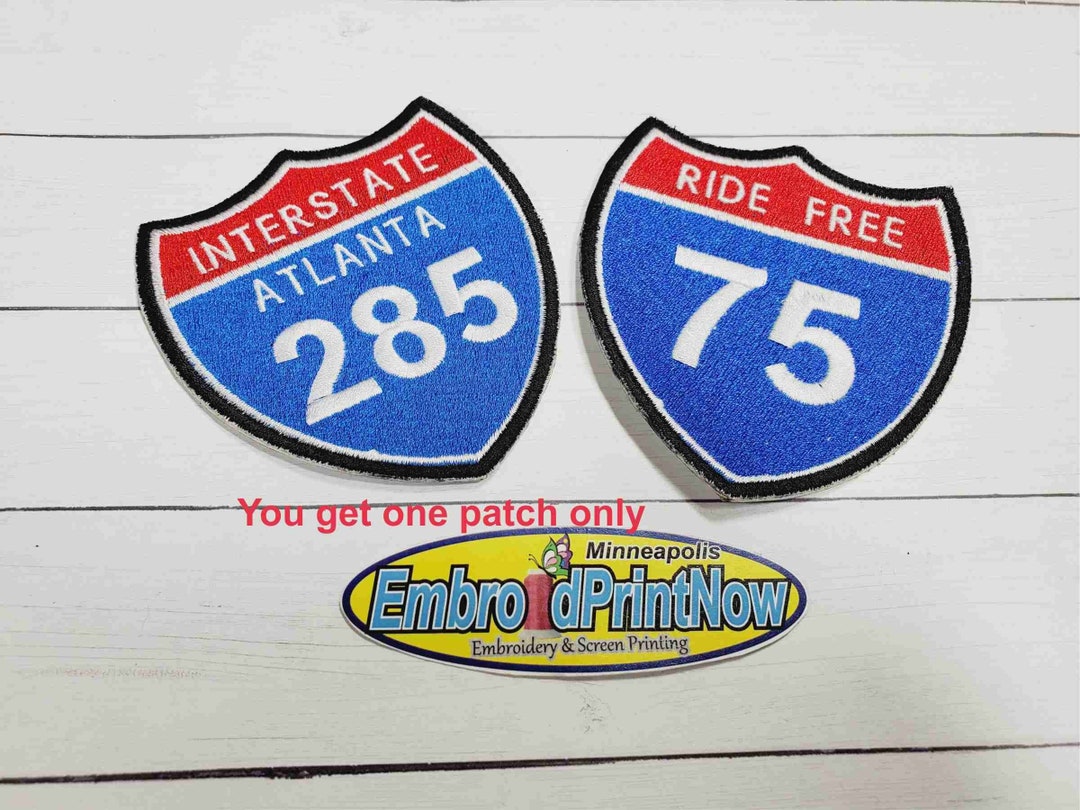 Interstate Biker Custom Embroidered Patch Size 3.50H X3.25w Heat Seal - Etsy