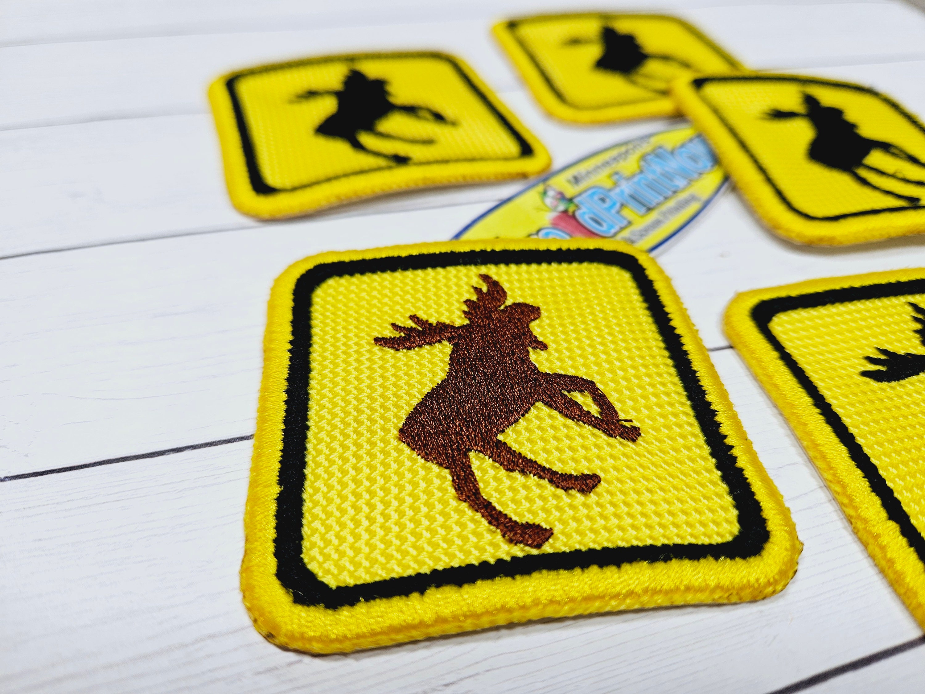 Moose Crossing Embroidered Iron on or Sew-on Patch - Etsy