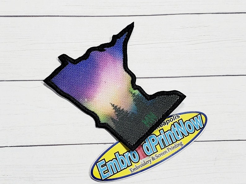 Minnesota Northern Lights State Embroidery Border Patch Size 3X2.75 - Etsy